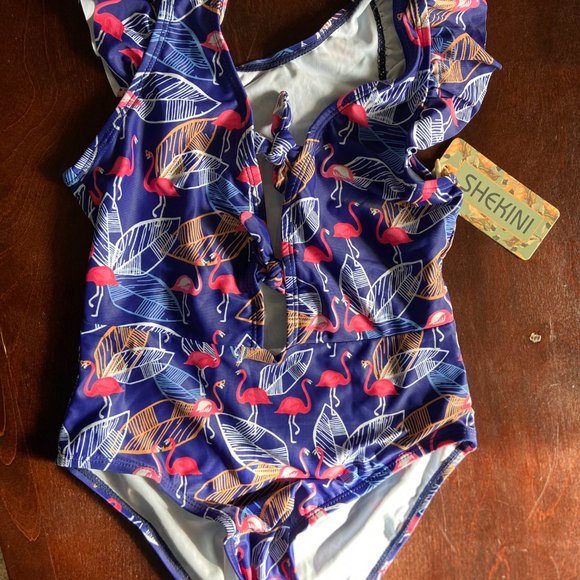 Shekini Swim Nwt Shekini Girls Swimwear V Neck Tie Knot Bathing